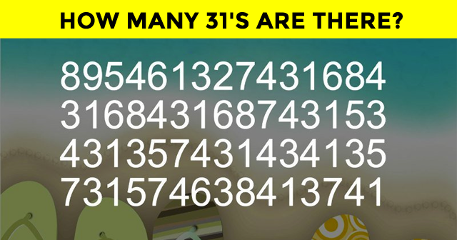 How Many 31’s Are In This Picture?